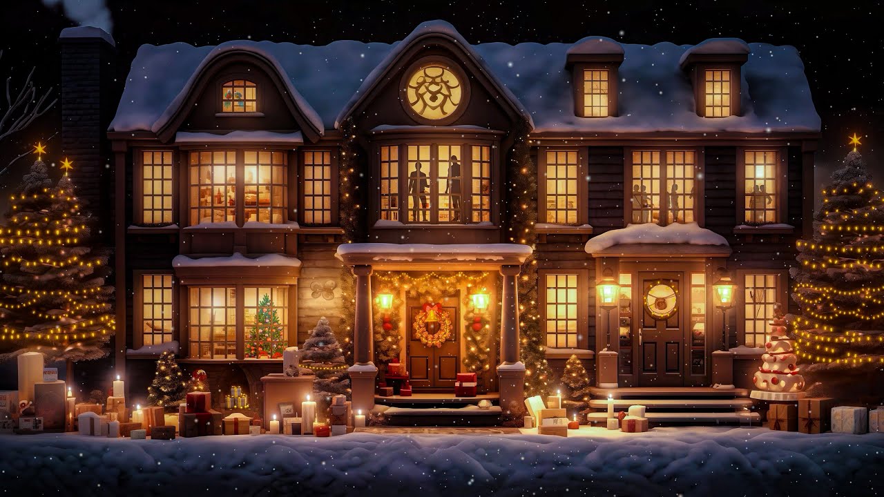 🎧 Christmas Ambience | Relaxing Christmas music "Snowy Christmas Night ...