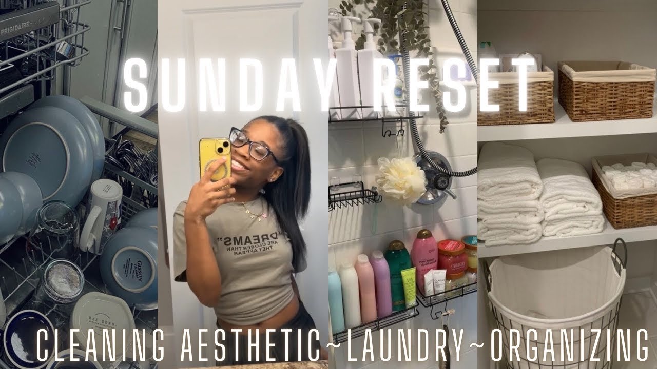Sunday Reset~ cleaning motivation, laundry, closet clean out - YouTube