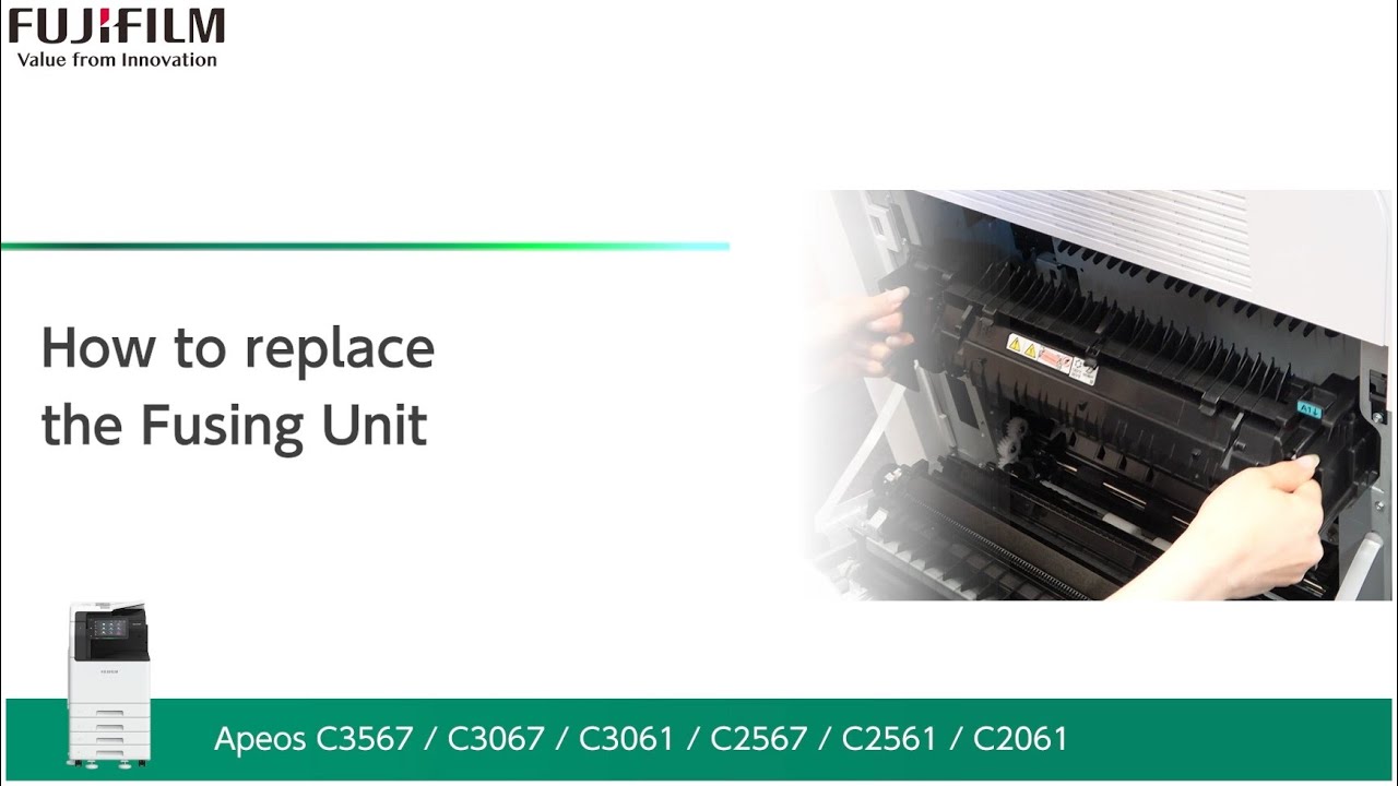 How to replace the Fusing Unit - YouTube