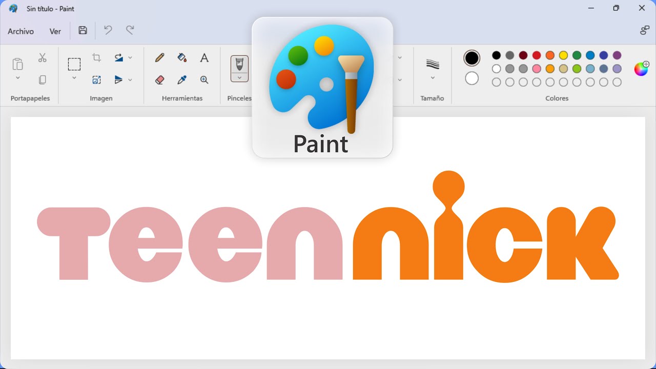 How to draw Teen Nick LOGO in MS Paint 2022🎨 - YouTube