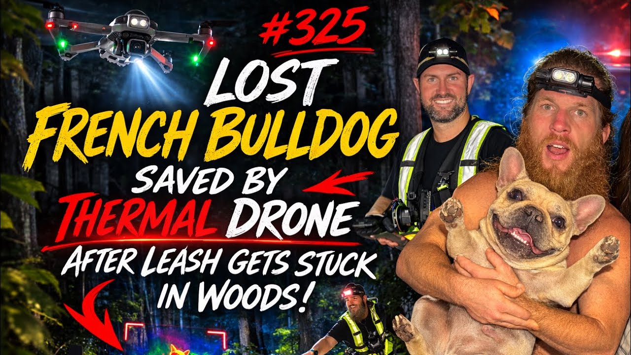 #325 Lost French Bulldog Saved by Thermal Drone After Leash Got Stuck ...