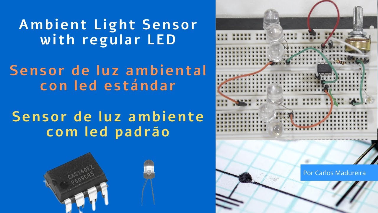Ambient Light Sensor with standard LED - YouTube