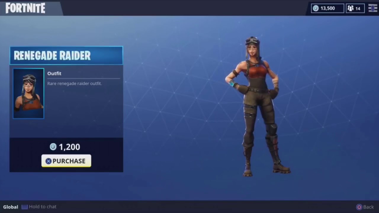 Buying the renegade raider skin and raiders revenge pickaxe(season 1 ...