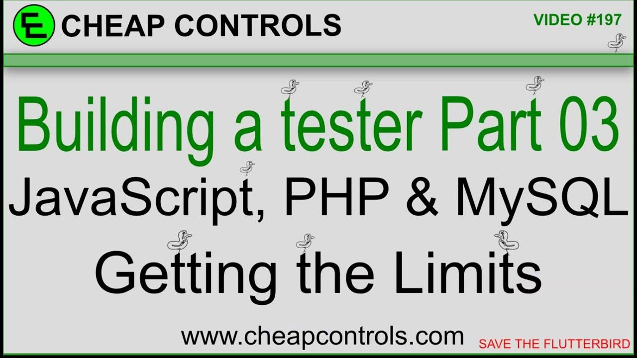197 building a tester part 3, adding the JavaScript, PHP, AND MYSQL ...