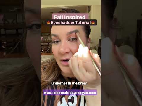 Fall inspired eyeshadow Tutorial #fallmakeup #makeuptutorial #makeup #eyeshadow # ...