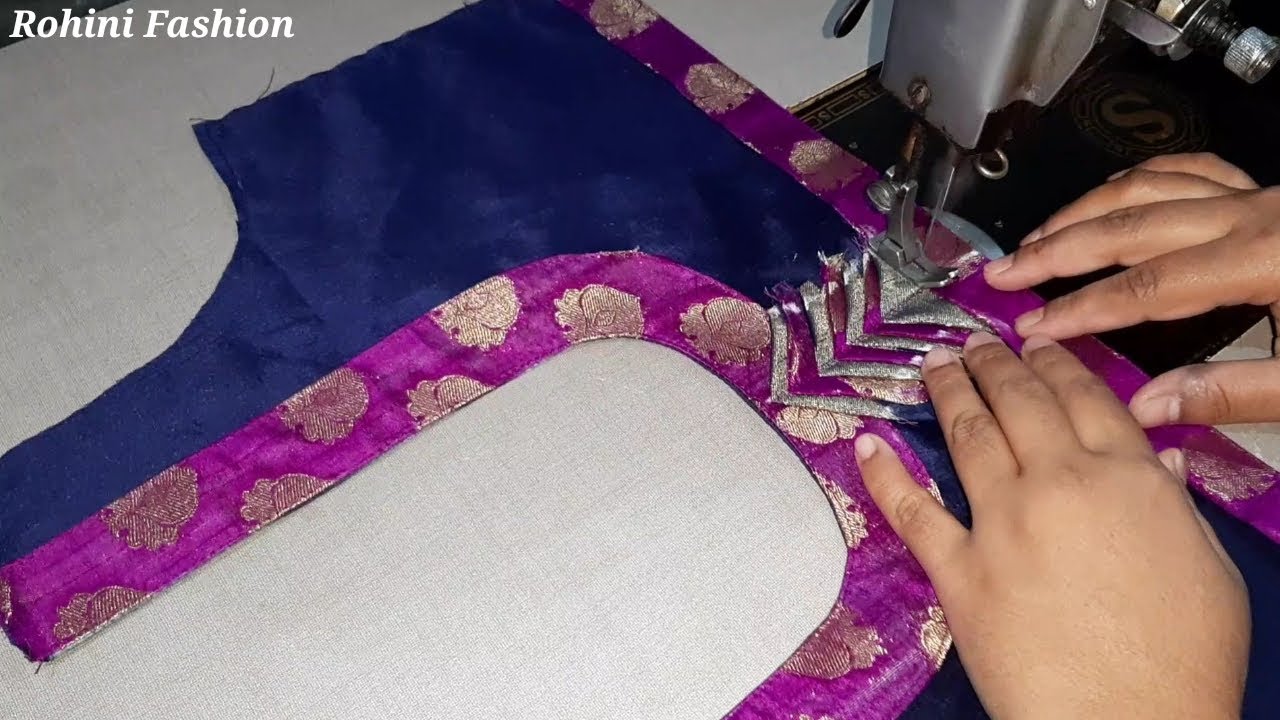 Beautiful patchwork blouse back neck design|cutting and stitching back ...