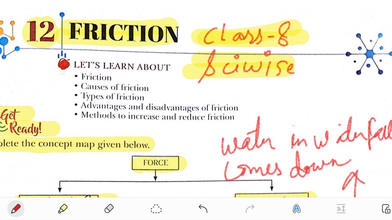 FRICTION CHAPTER 12 CLASS 8 BOOK EXERCISE RISE SCIWISE - YouTube