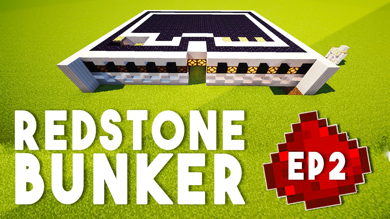 Let's Build: REDSTONE BUNKER EP2 - Hidden Input, Defense System (A ...