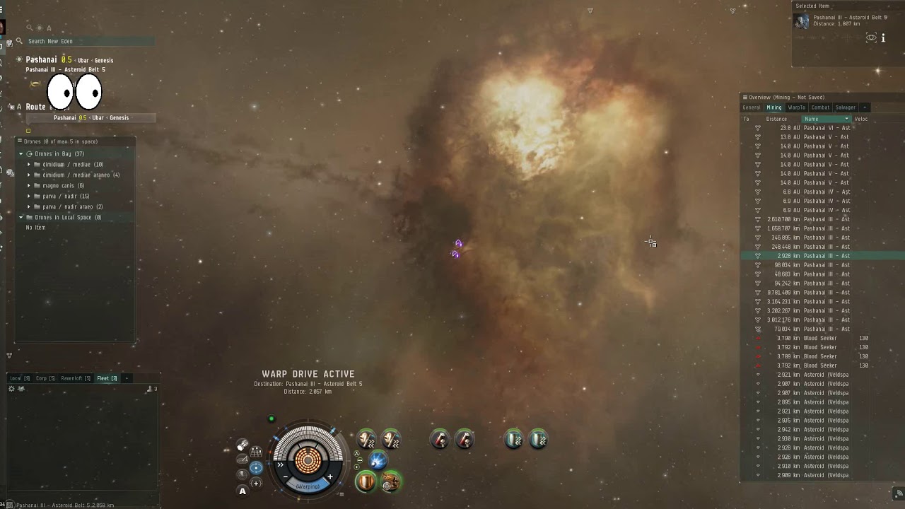 EVE-Online. Pirate miner responce wing. - YouTube