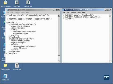 XML Tutorial 27 Creating A DTD Schema - YouTube