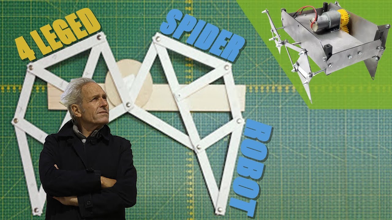 How To Make 4 Legs Spider Robot Using Theo Jansen Mechanism ...