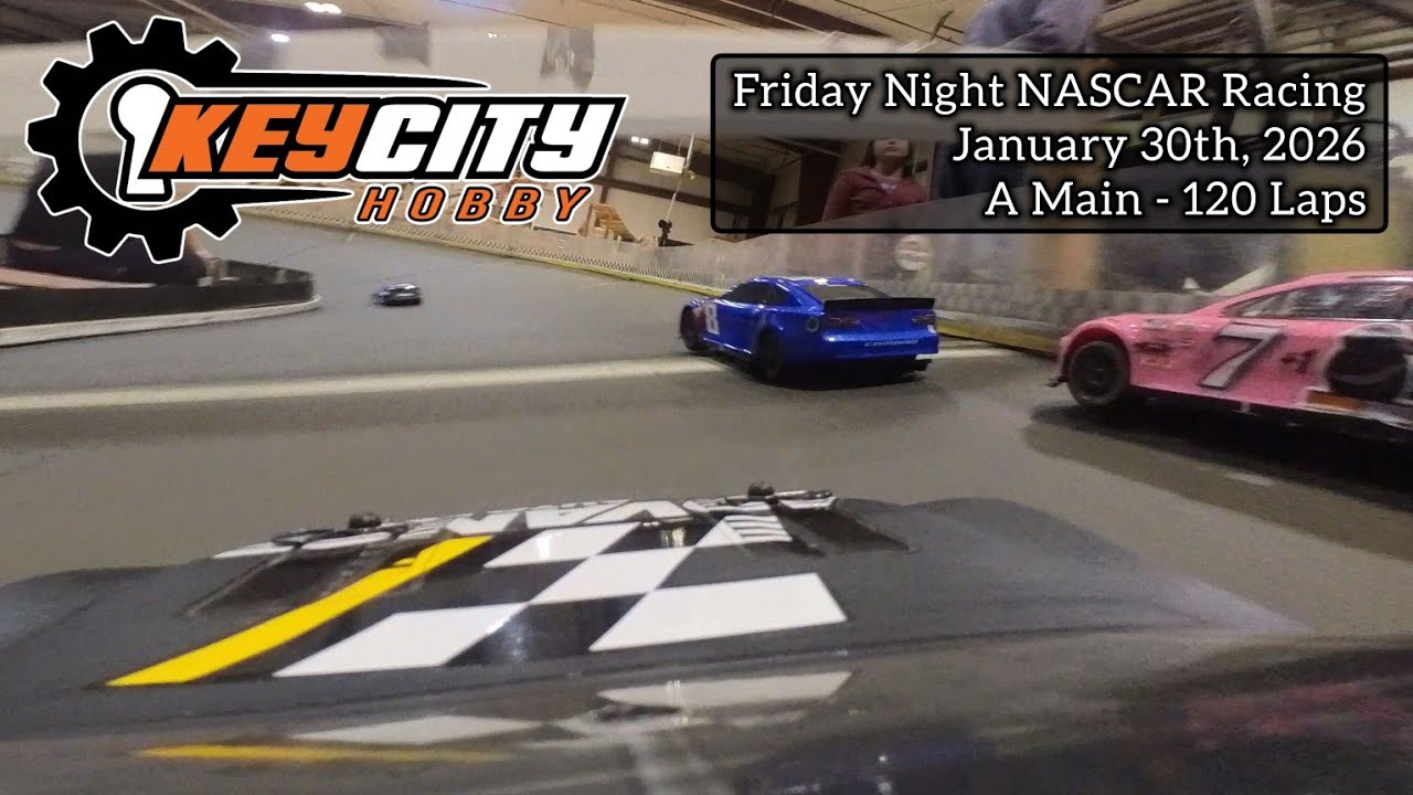 Key City Hobby - Friday Night NASCAR Racing - A Main: 120 Laps ...