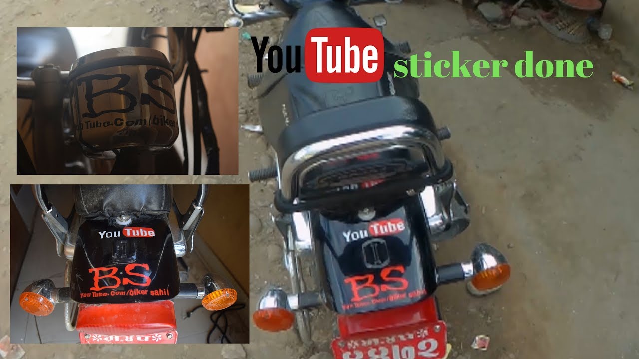 Youtube sticker done | motovlog | best sticker maker of surkhet - YouTube