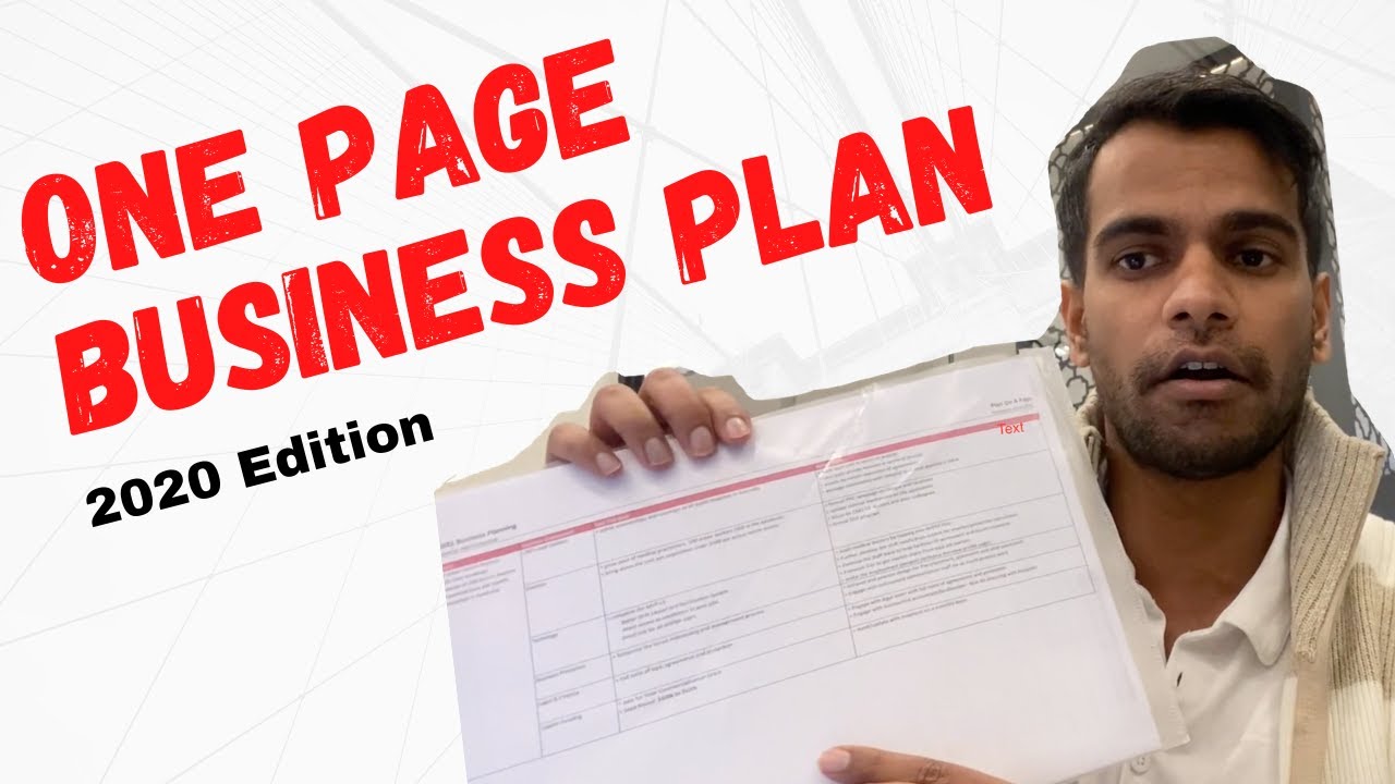 How To Create A One page Business Plan In Under 30 Minutes YouTube How To Create A One page Business Plan In Under 30 Minutes YouTube