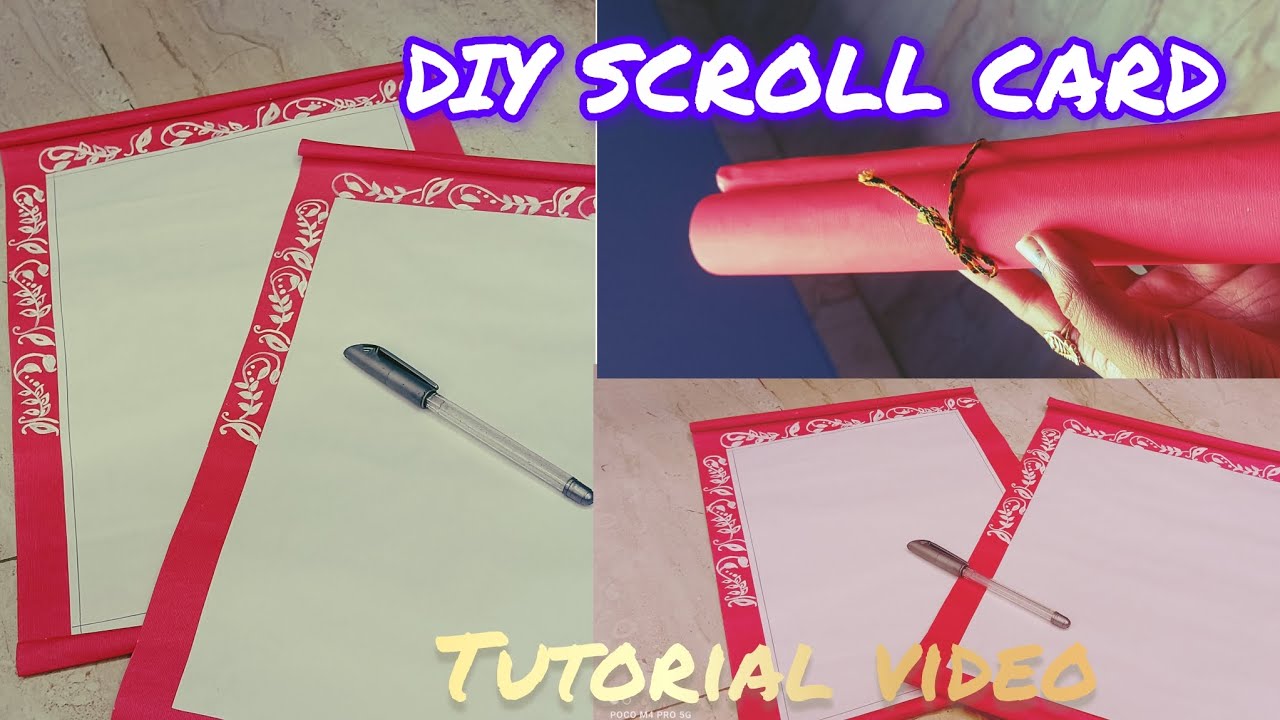DIY SCROLL CARD MAKING VIDEO // Easy Tutorial video//Paper Craft Ideas ...