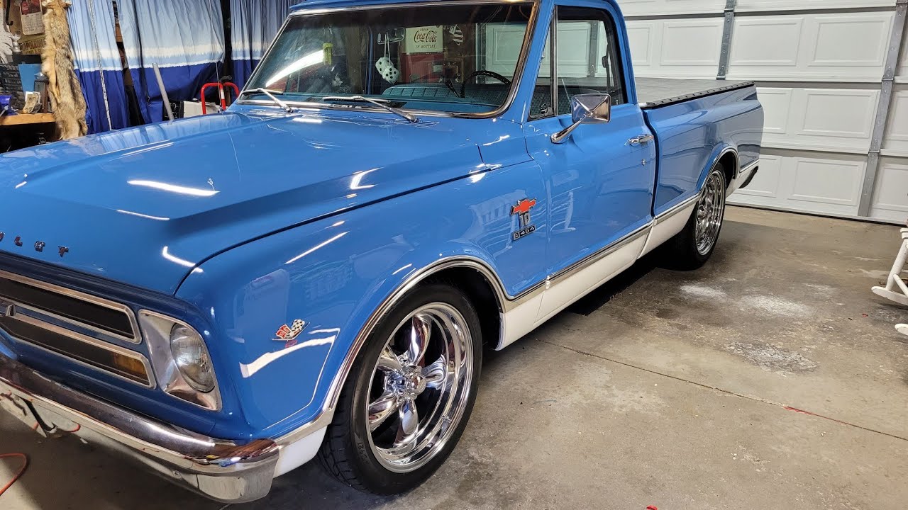 Cold Start on 1967 C10 Known as Blue Boy - YouTube