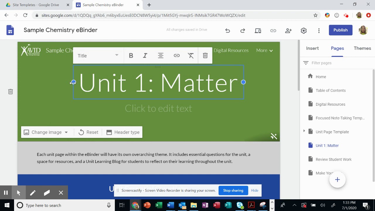 eBinder How To - Create a Unit Page - YouTube