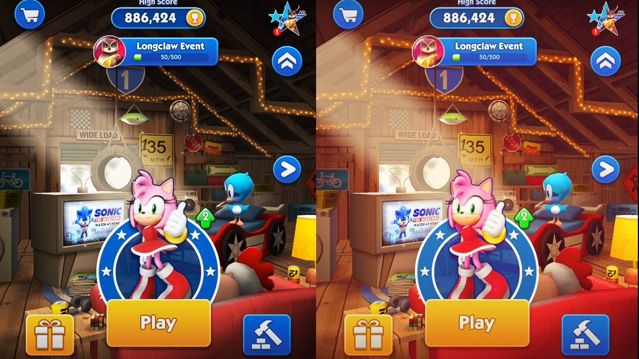 Sonic Dash - Amy Run FASTER Challenge Gameplay - YouTube