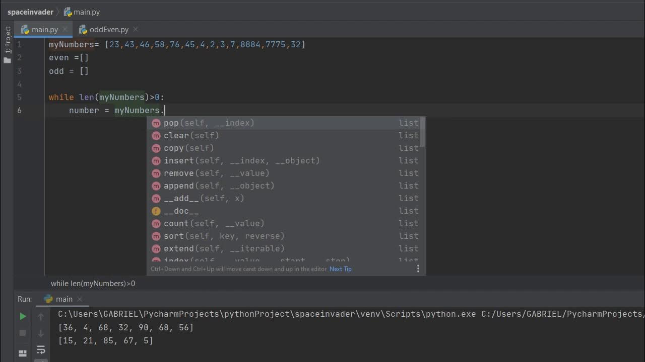 Filtering odd numbers from even numbers using python - YouTube