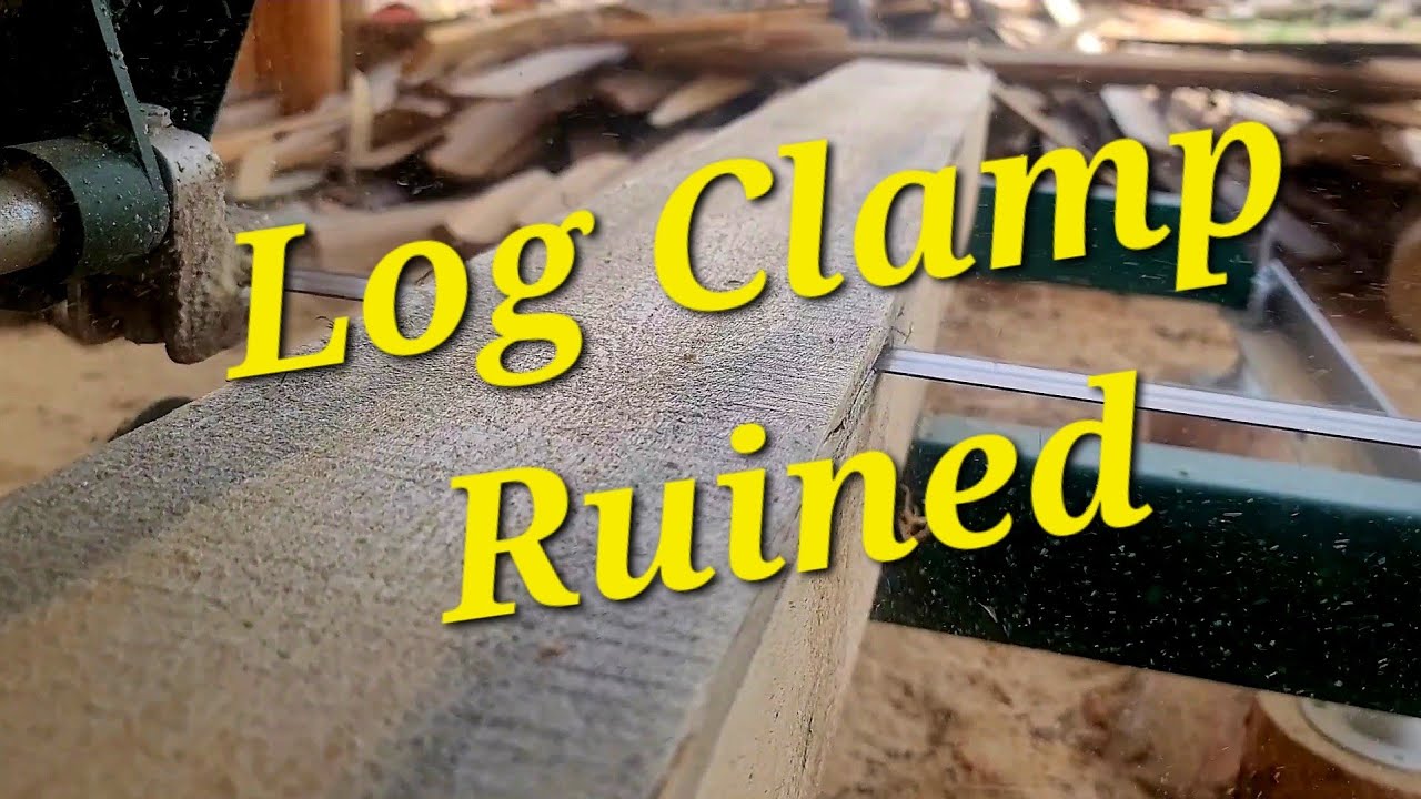 Milling lodgepole Pine - log clamp breaks | Woodland Mills hm122 - YouTube
