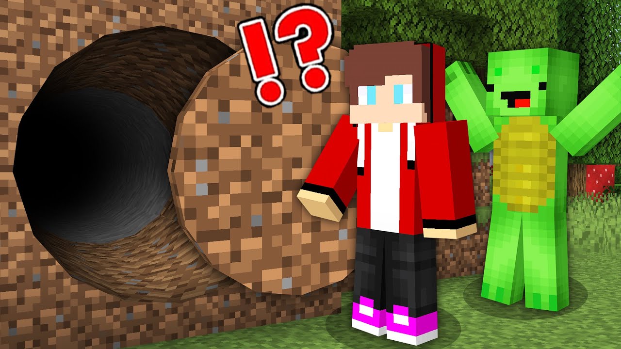 Mikey & JJ Found The Most SECRET TUNNEL in Minecraft - Maizen - YouTube