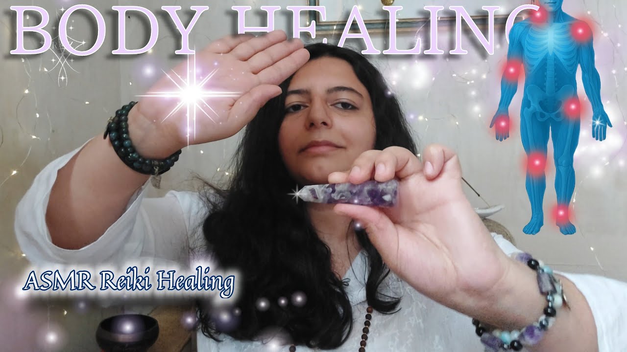 Body, Joint & Muscles Healing | ASMR 4k Reiki 🎐 With Sounds Rain Stick ...