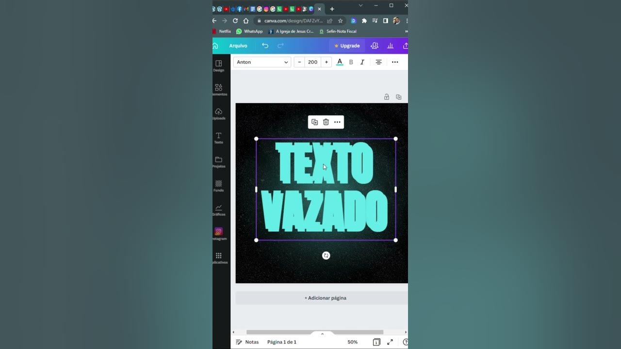 Como fazer efeito de texto vazado no canva. - YouTube