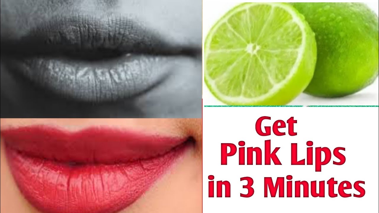 How to get pink lips in 3 minutes / lighten dark lips naturally at home ...