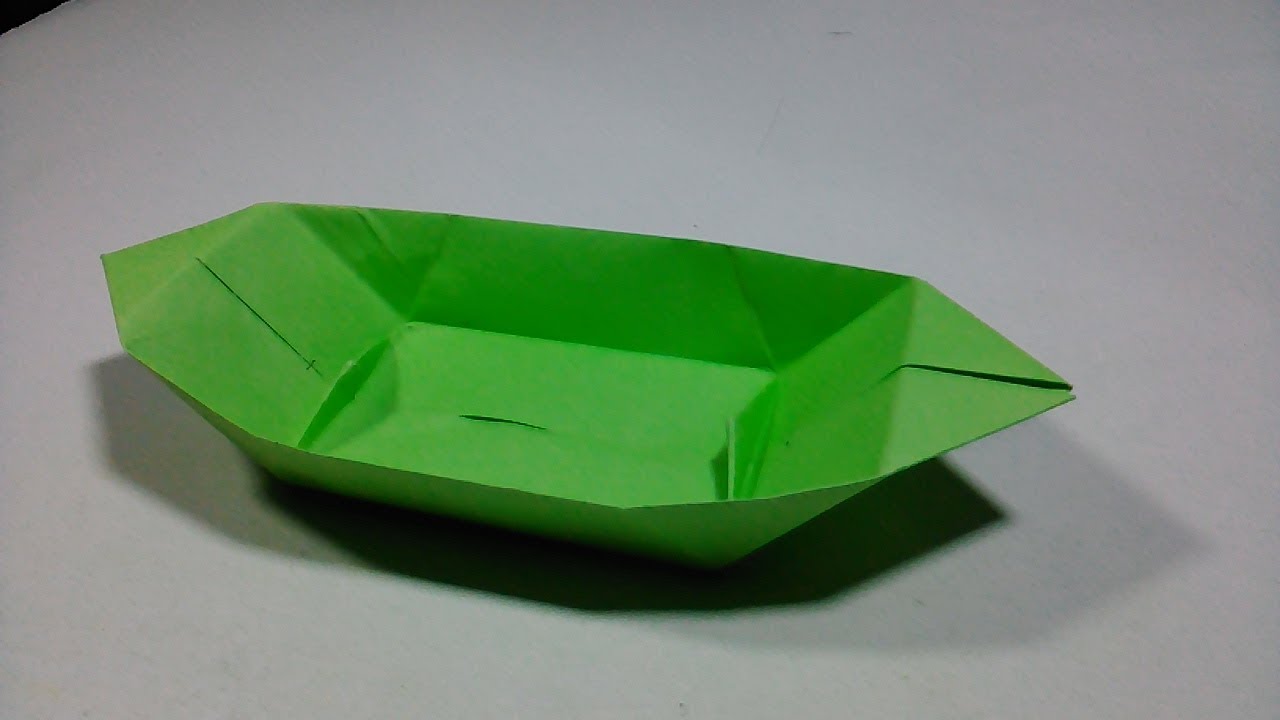 How To Make A Simple Origami Boat That Floats - Paper Crafts - YouTube