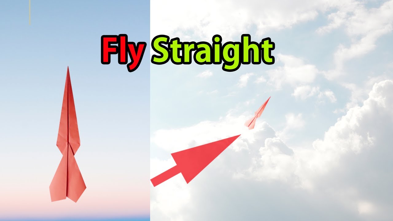 How to make a paper airplane fly straight - Easy Origami Paper Step by ...