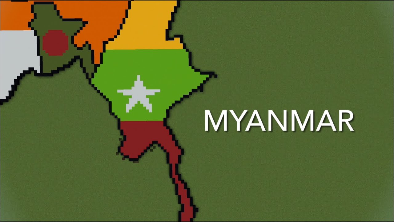 How to build the earth in Minecraft | part 40 | Myanmar - YouTube