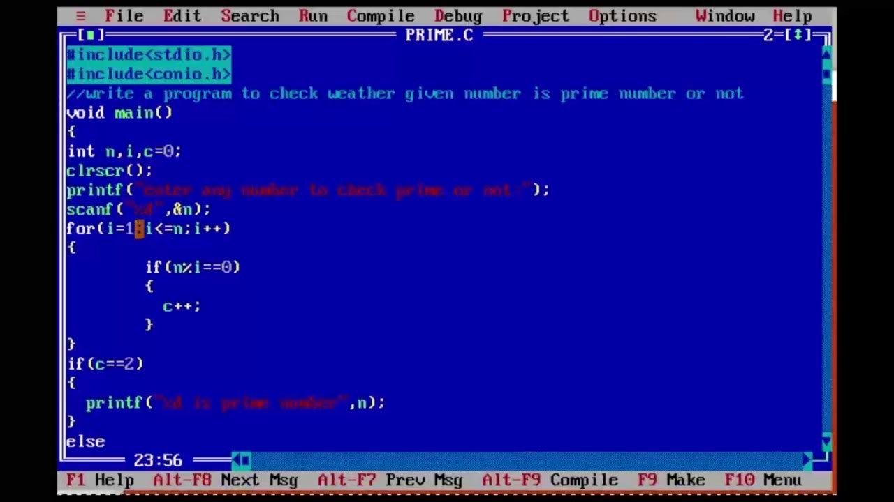 Program to Check Prime Number in C ! Given Number Is Prime Or Not:c ...