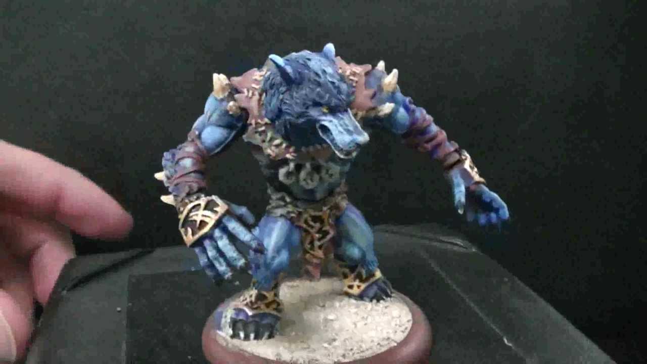 Warpwolf Concept Miniature (Test) for Privateer Press Hordes - YouTube