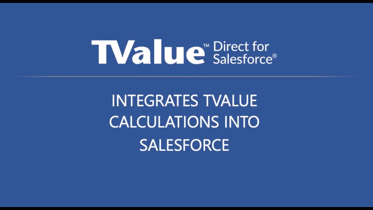 TValue Direct For Salesforce - YouTube