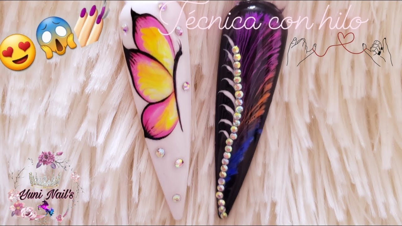 Técnica String Pull/ Técnica del Hilo en uñas 💅🏻🧵🧶😍 (2020) - YouTube