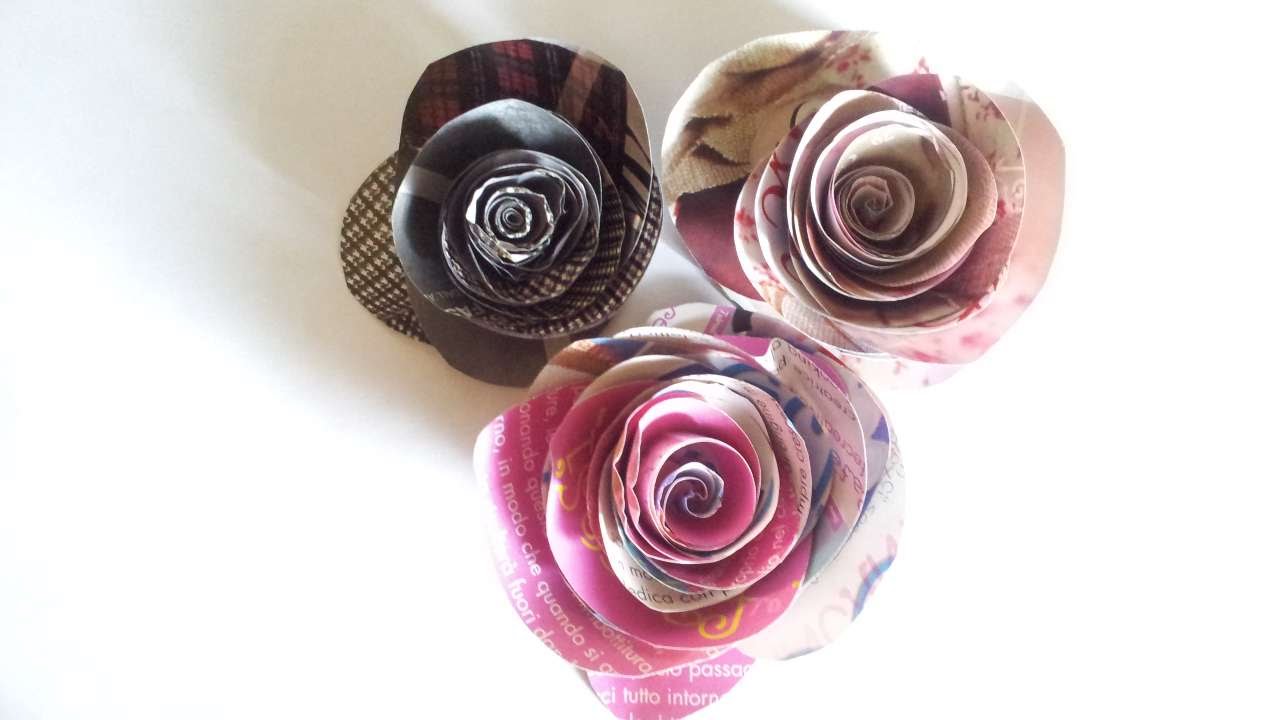 How To Make A Simple Rose With Magazine - DIY Crafts Tutorial ...