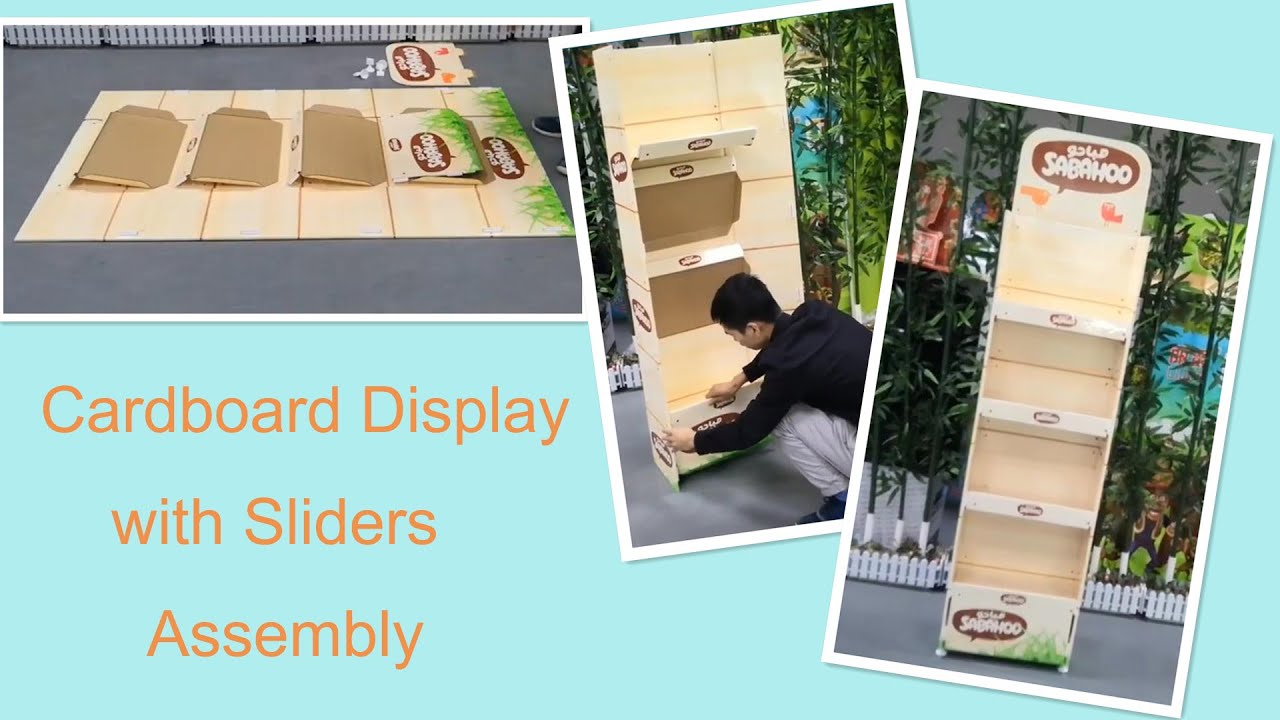 Cardboard Display with Sliders Assembly - YouTube