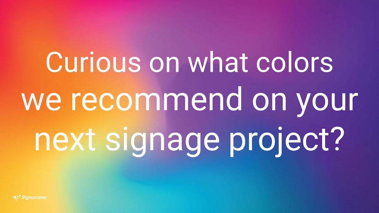 The Importance Of Color In Sign Design YouTube The Importance Of Color In Sign Design YouTube