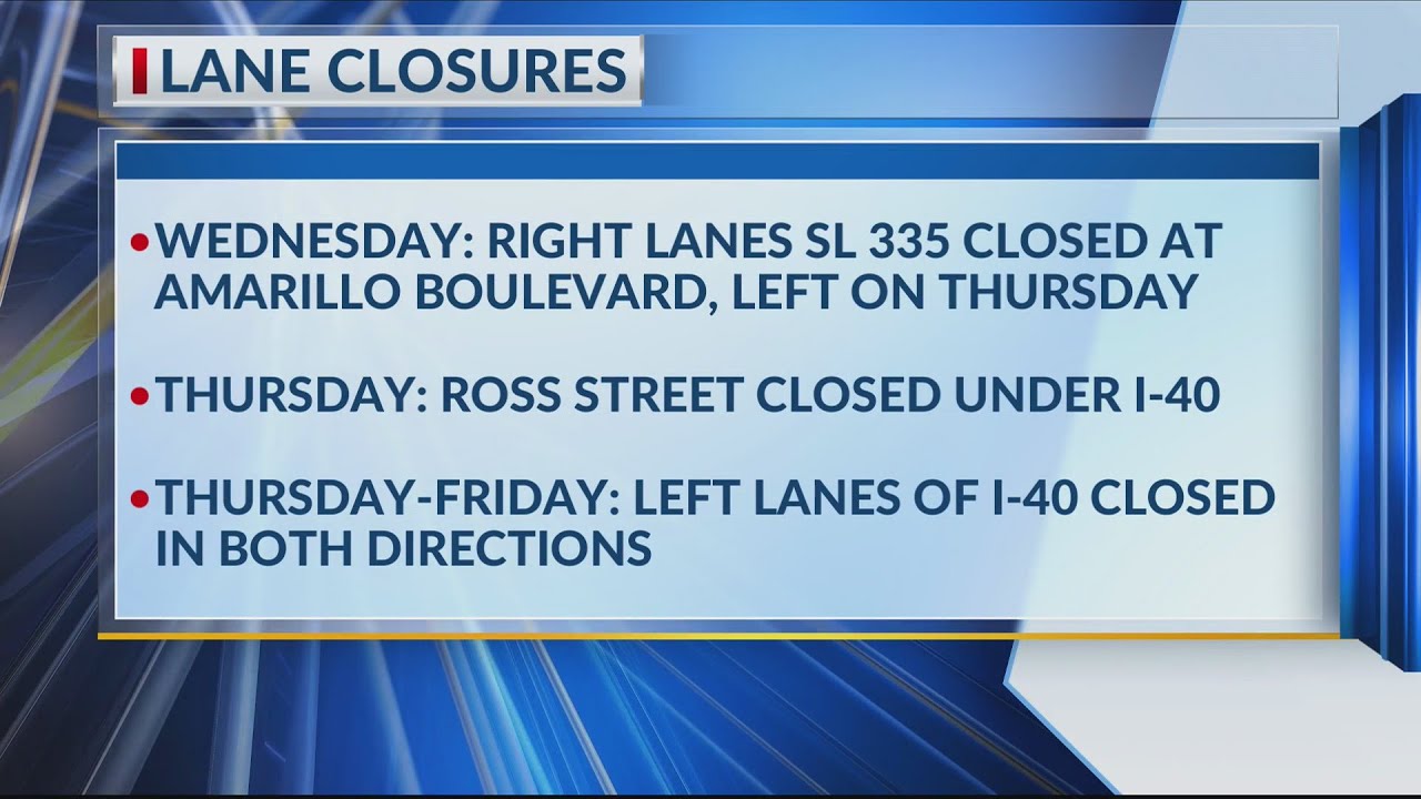 Lane Closure Report for Week of Feb. 24 - YouTube