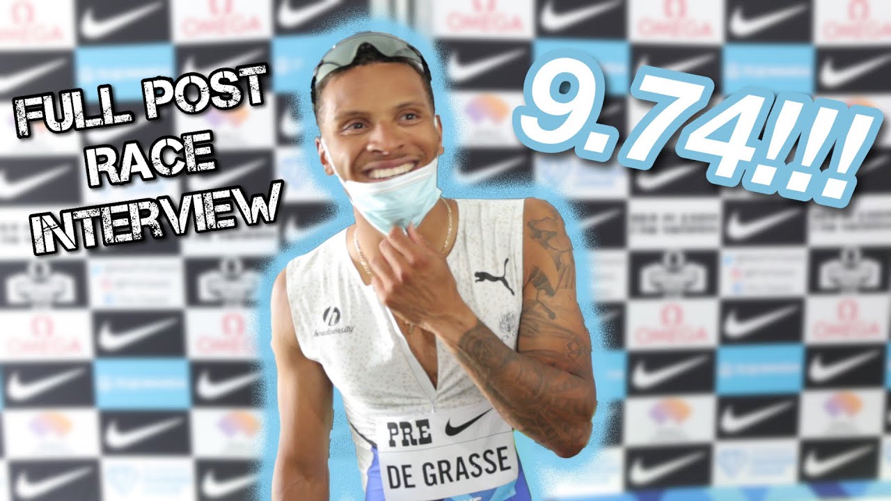 🇨🇦 Andre De Grasse Full Post Race Interview | 9.74 100m 2021 ...