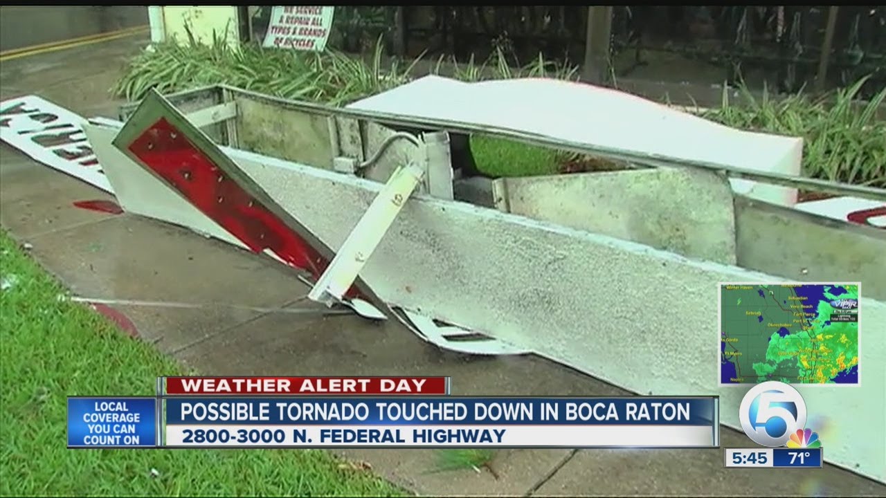Possible tornado touched down in Boca Raton - YouTube