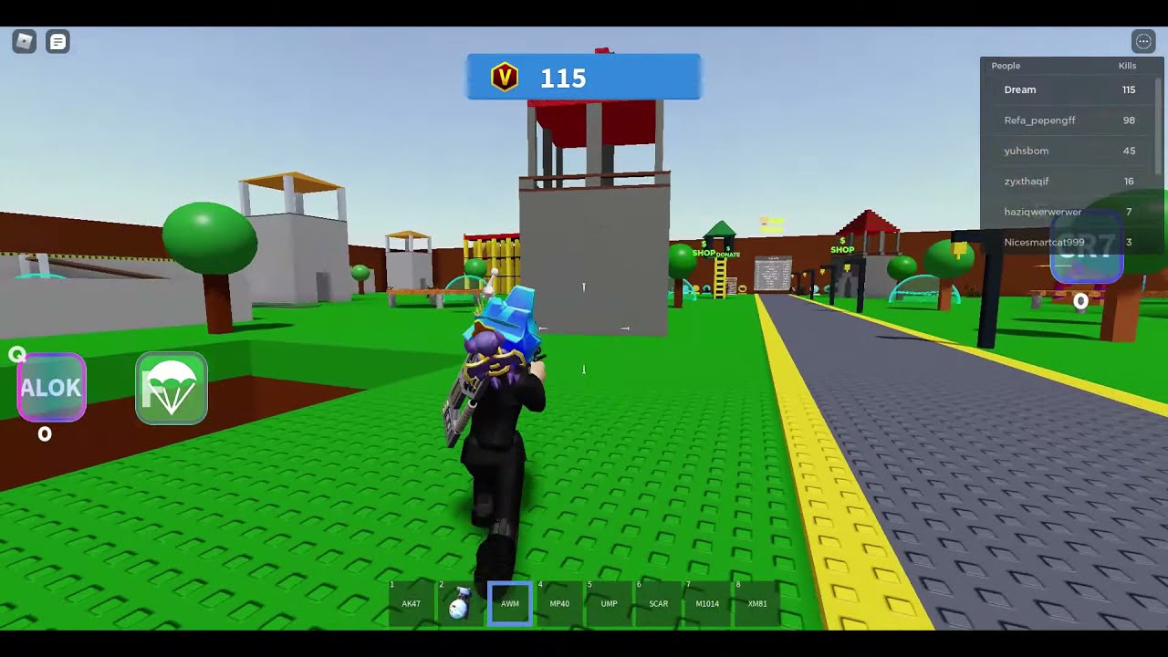 Me as Pro player in Roblox Garena FreeFire (Roblox) (Victory : 121 ...