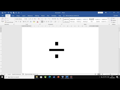 How to type divide symbol in Microsoft Word