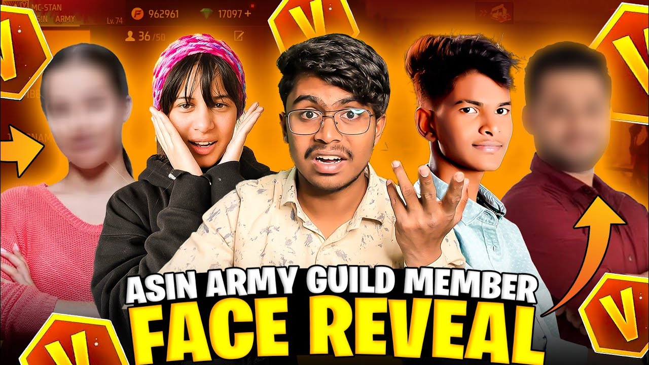 Guild Members Face Reveal 🔥 Asin Army Best Guild Member's - Garena Free ...