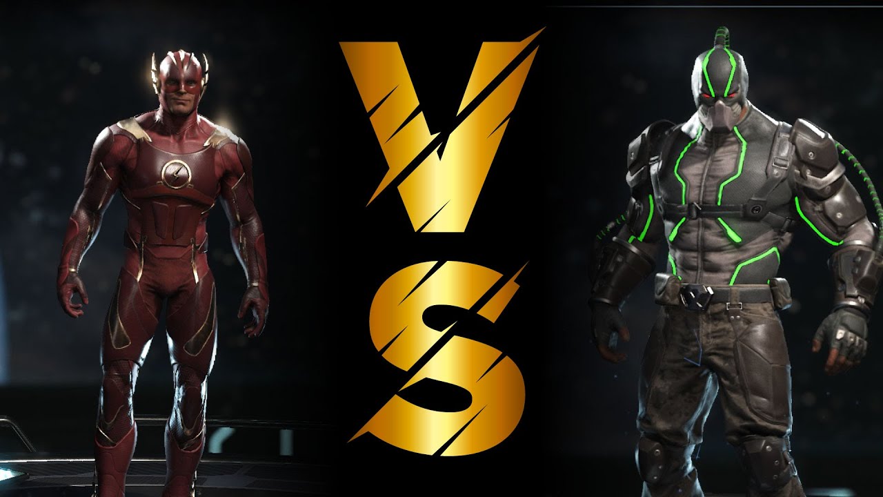 Flash Vs Bane - Injustice 2 Gameplay FULL HD - YouTube