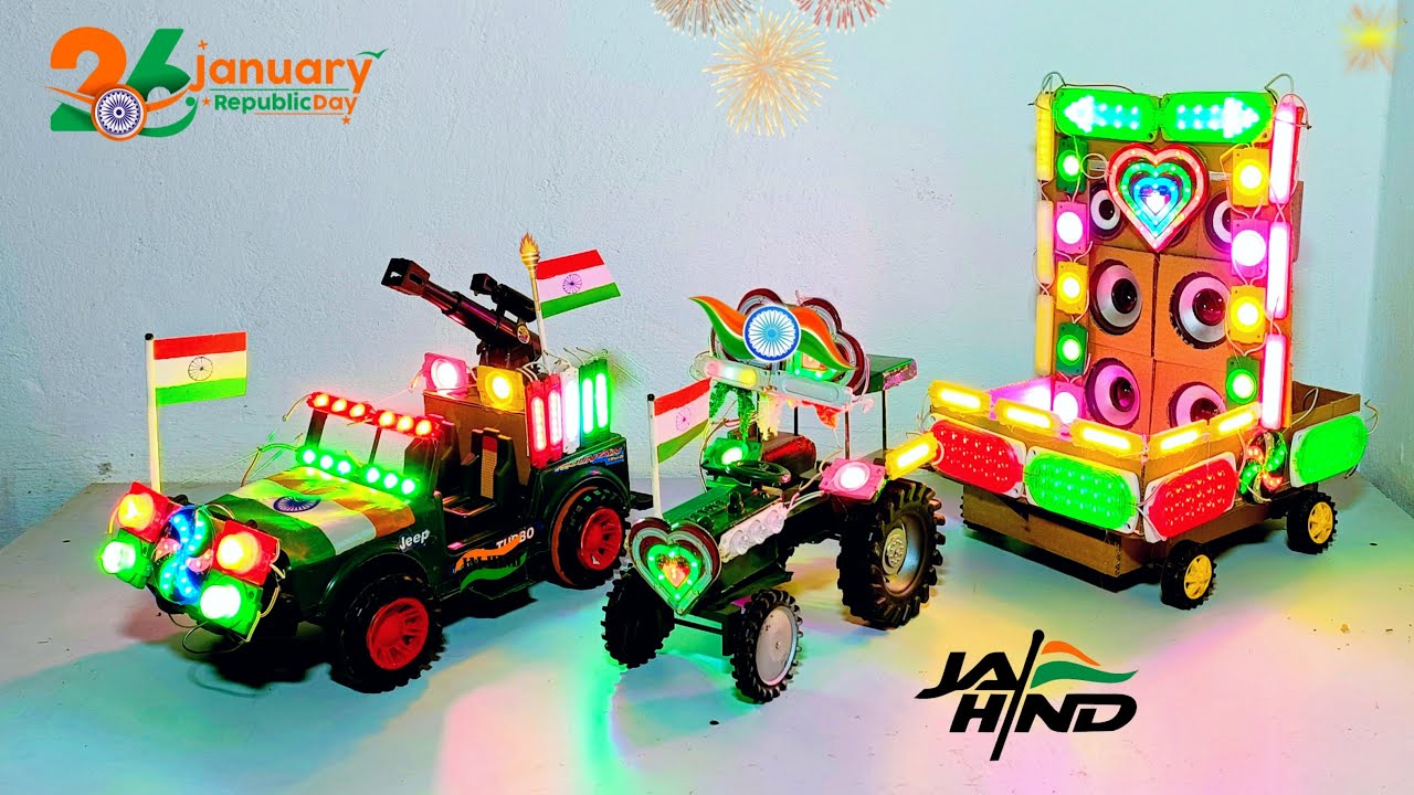 Tractor wala mini Dj setup 26 january | on jeep dj system disco dj ...