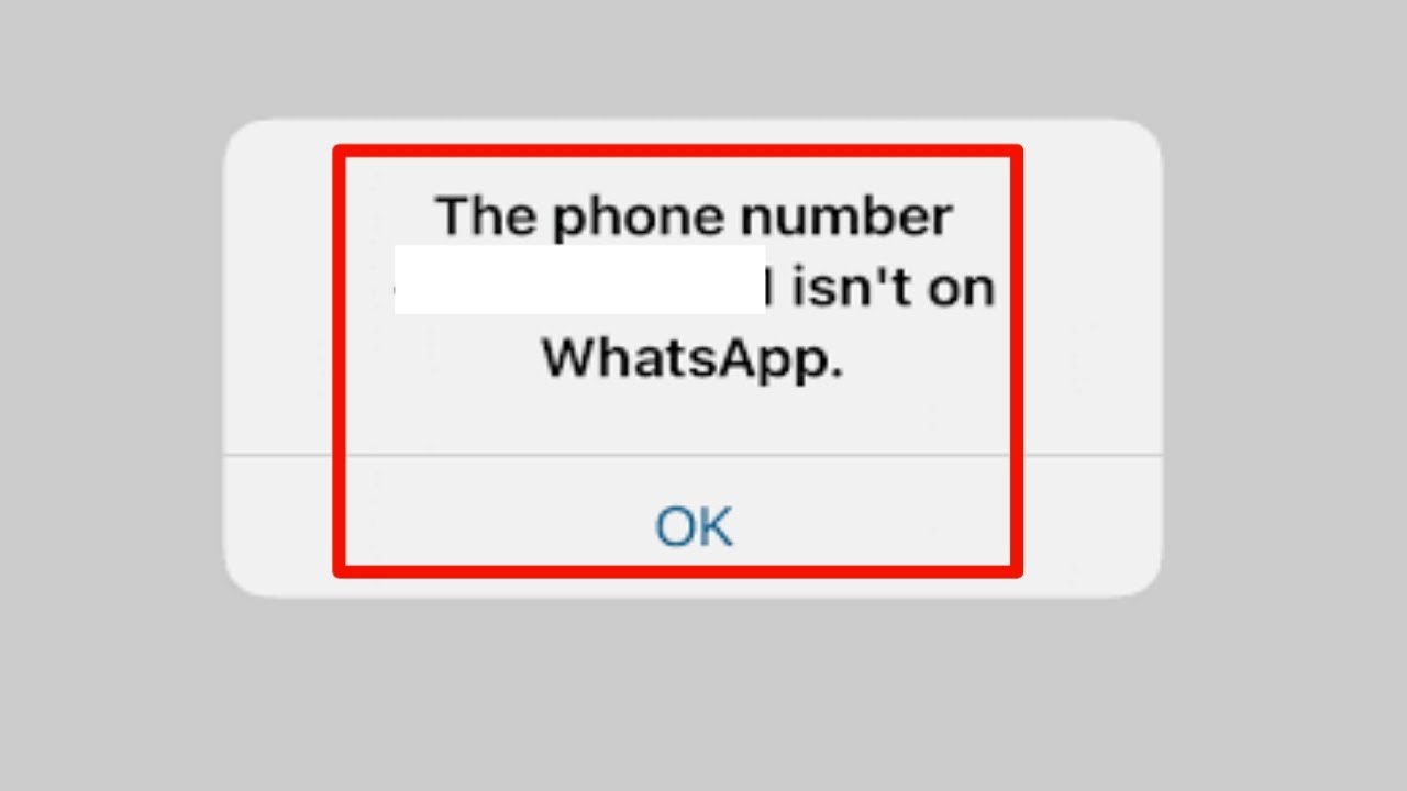 Fix The phone number isn't on WhatsApp Problem | Phone number isn't on ...