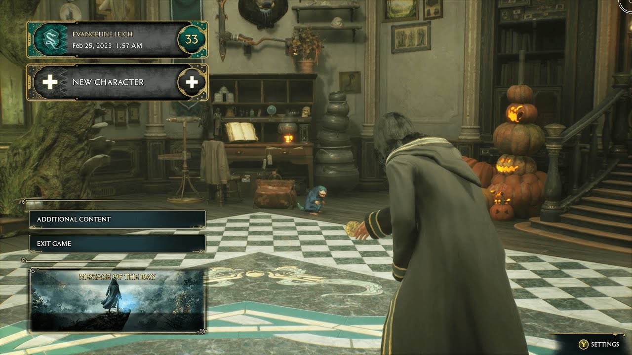 Hogwarts Legacy (PC) - Niffler on Main Menu/Start Screen - YouTube