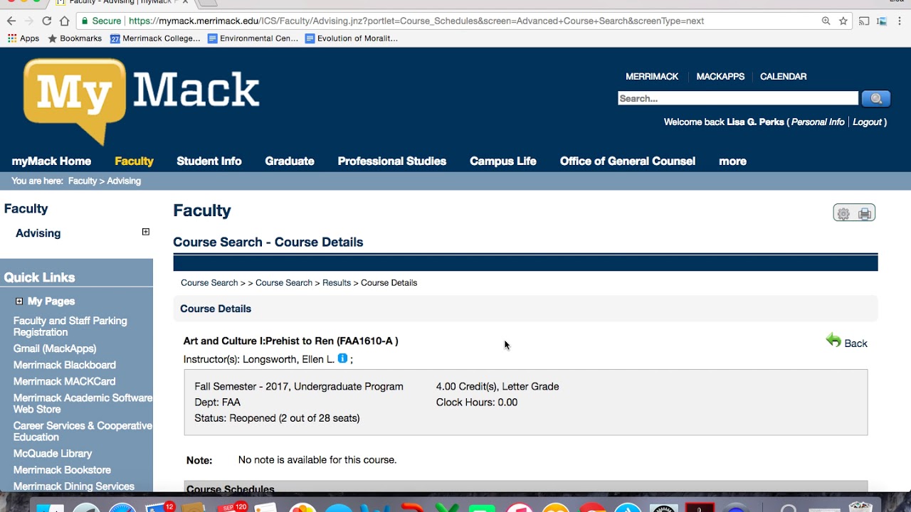 Finding Courses in MyMack - YouTube
