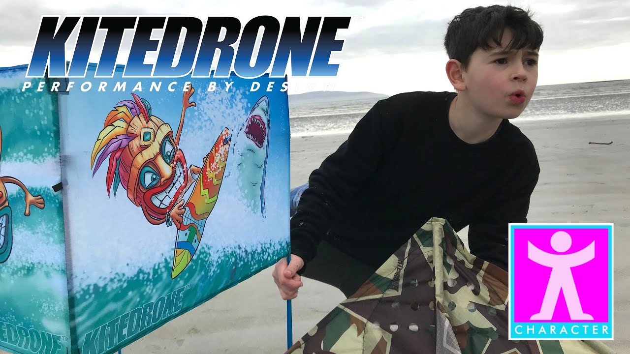 KiteDrone Fusionwing and Twinstar Performance Kites in Ireland - YouTube